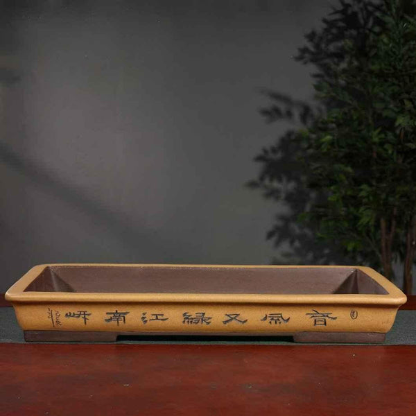 28.7" (73cm) Extra-Large Rectangular Shallow Bonsai Forest Pot Handmad ...