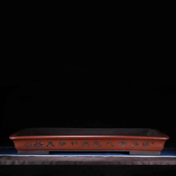 35" (89cm) Extra-Large Rectangular Shallow Handmade Bonsai Forest Pot ...